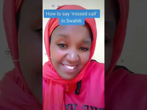 Swahili lessons/ missed call in Swahili/ learn Swahili #learnforeignlanguage