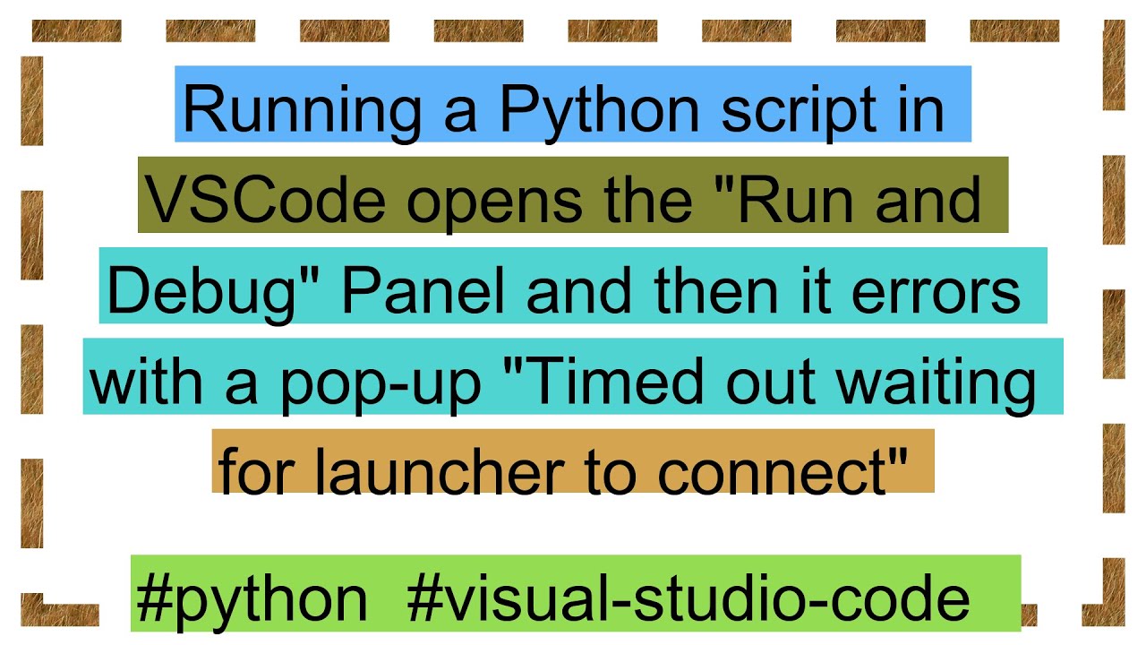 Running a Python script in VSCode opens the 