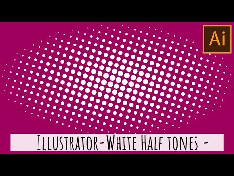 Illustrator - White vector half tone dot pattern - or any other color! Halftones made simple