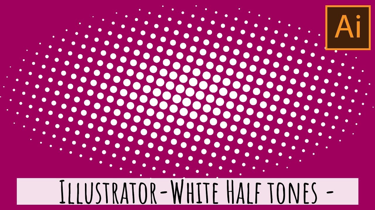 Illustrator - White vector half tone dot pattern - or any other color! Halftones made simple