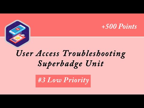 Low Priority || User Access Troubleshooting Superbadge Unit || Salesforce || Trailhead || Admin