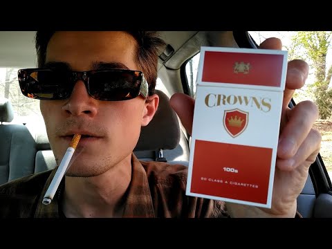 Smoking a Crowns Red 100 Cigarette - Review