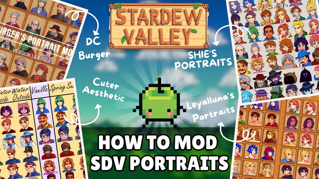 How to Install Stardew Valley Portrait Mods | DCBurger, Portraiture & More!