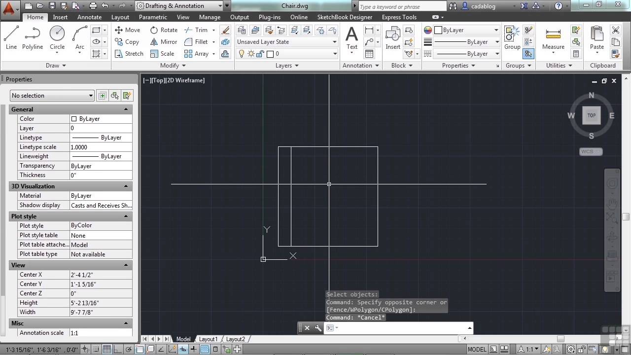 Beginners Autodesk AutoCAD 2014 Tutorial | Creating Blocks