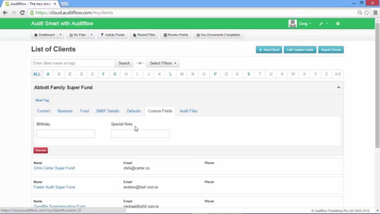 Auditflow Getting Started - Adding Clients