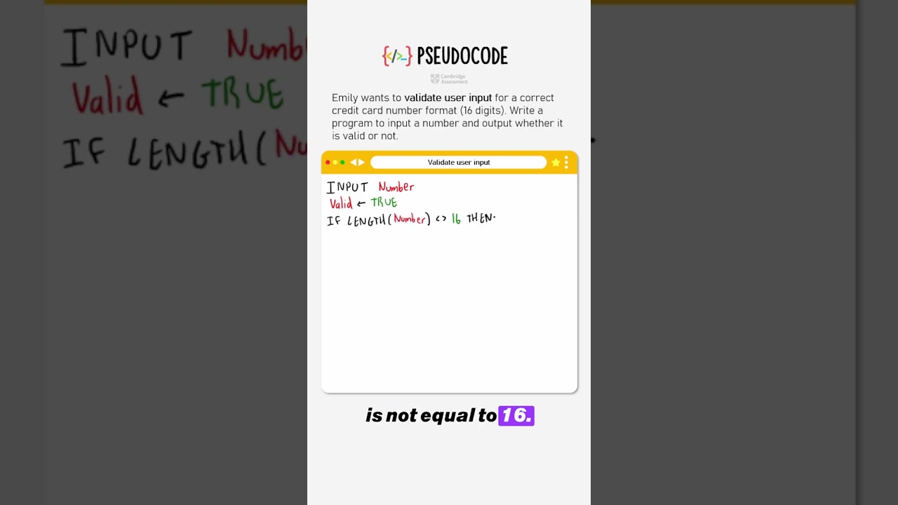 Basics to input validation