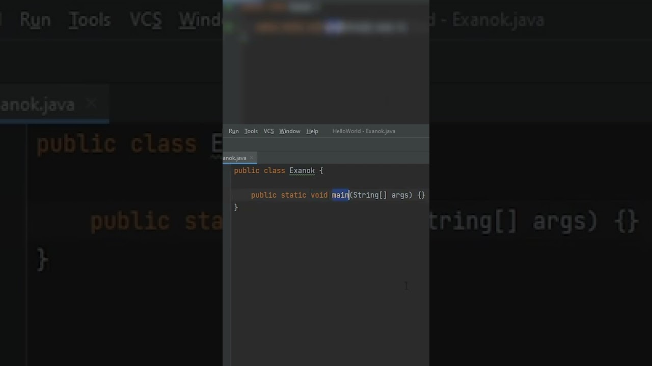 public static void main #shorts #java