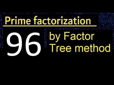Prime factorization of 96 by factor tree method . Factor tree of 96 . How to find prime factors