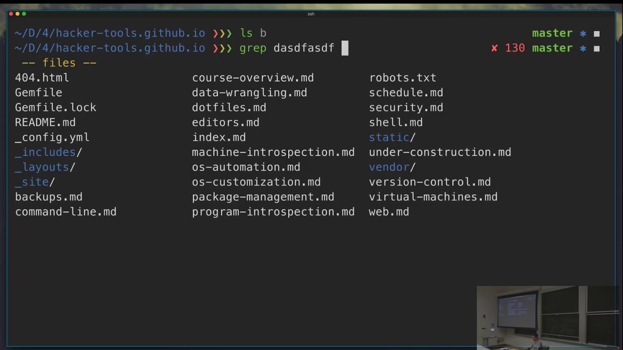Lecture 4: Command-line Environment (2019)