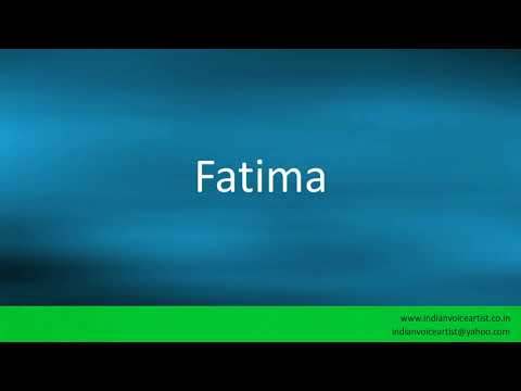 How to pronounce "Fatima". (Arabic)