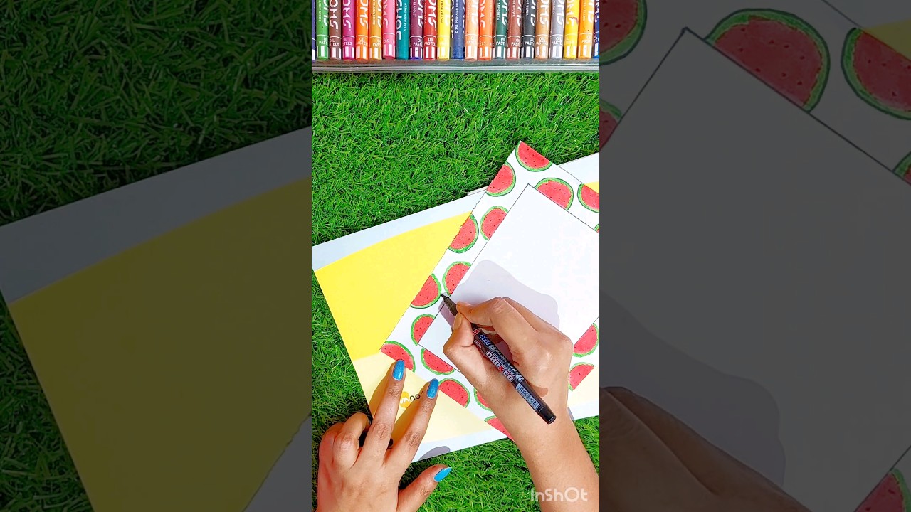 Watermelon 🍉 || Project Border design✨️ #shorts