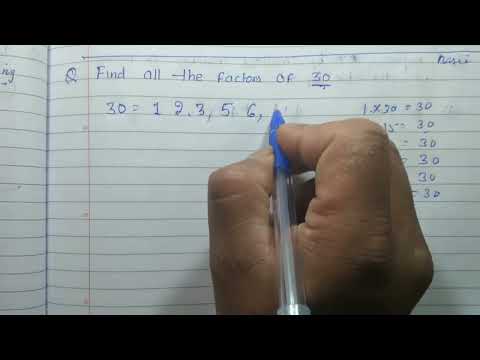 Find all the factors of 30 | Write the factors of 30