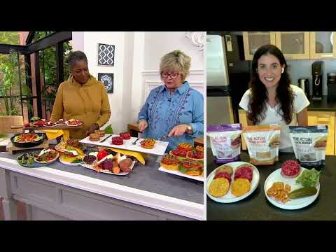 Actual Veggies (18) 1/4lb Thick Cut Veggie Burger Patties on QVC