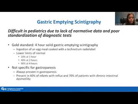 Dr. Jennifer Webster discusses clinical approaches to pediatric gastroparesis.