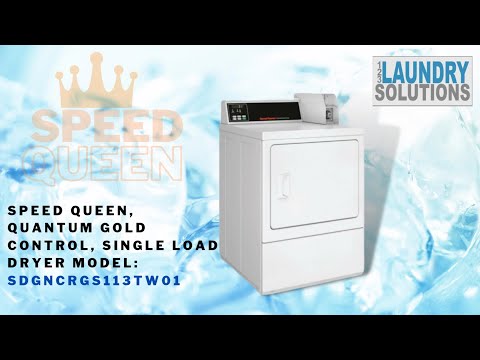 Speed Queen, Quantum Gold Control, Single Load Dryer Model: SDGNCRGS113TW01