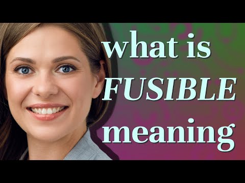 Fusible | meaning of Fusible