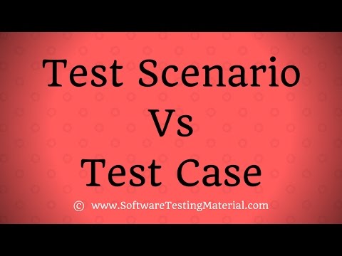 Test Scenario Vs Test Case