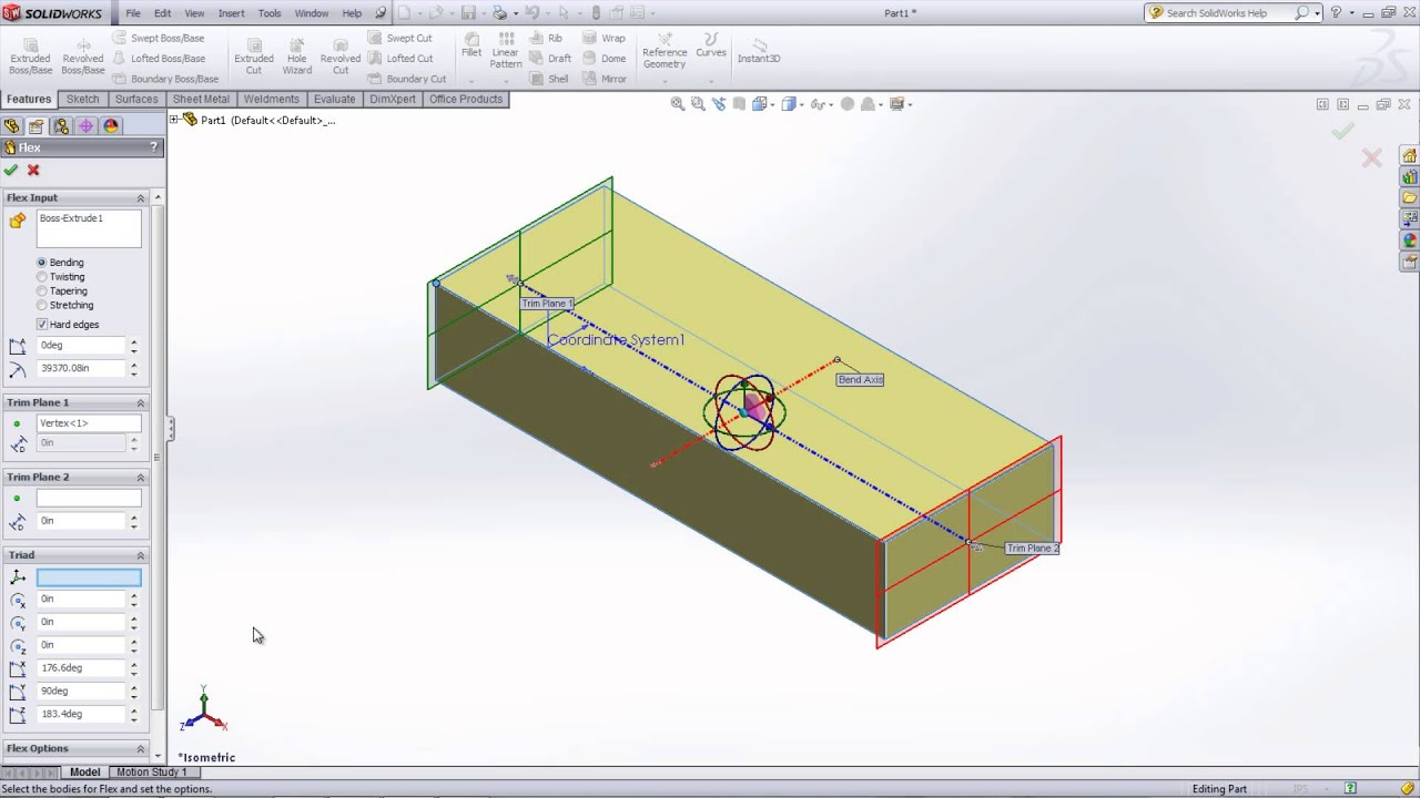 SolidWorks Flex Feature