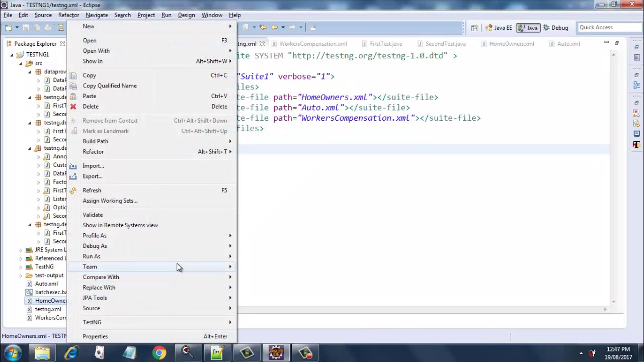 Execute multiple XML Files