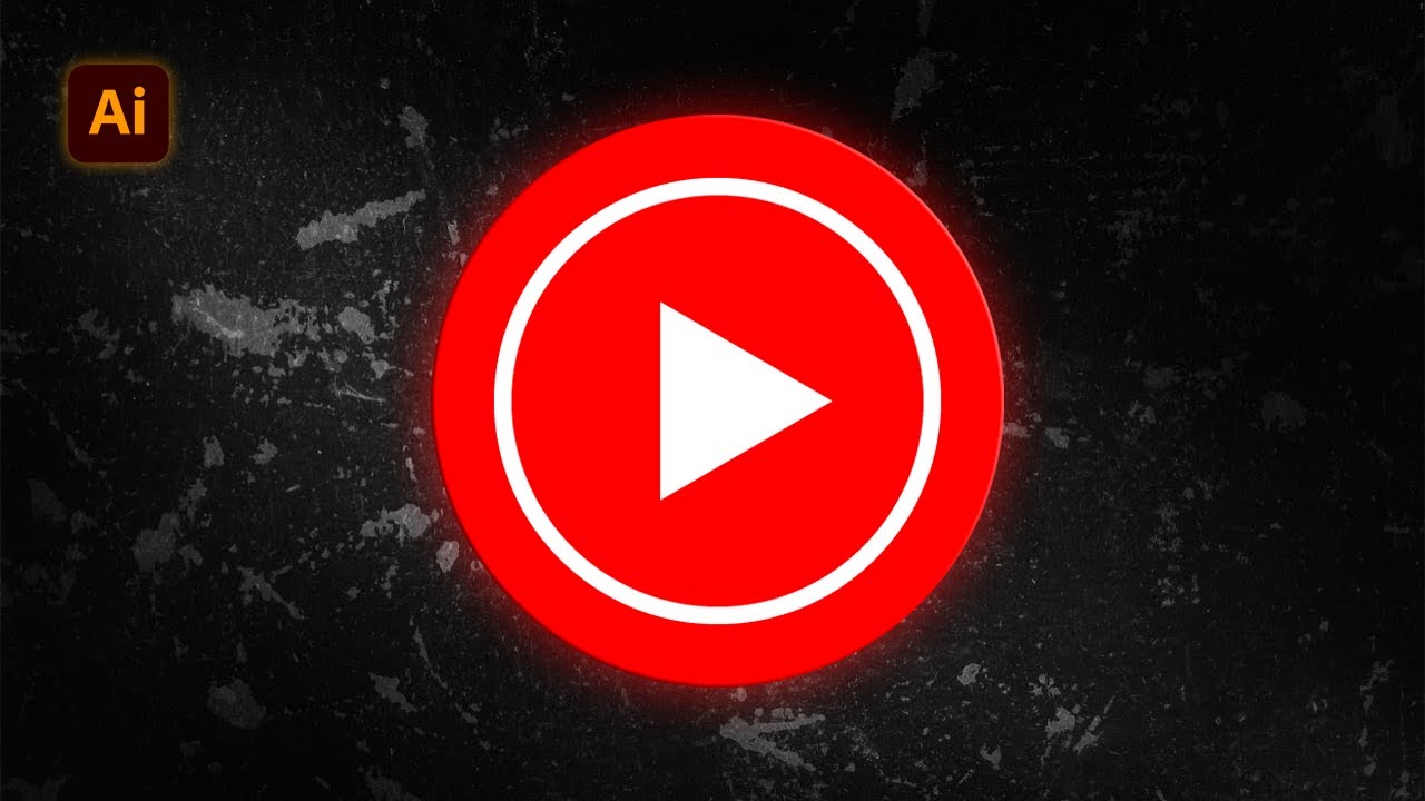 How to Make YouTube Music logo in illustrator || Adobe Illustrator STEP by STEP tutorial