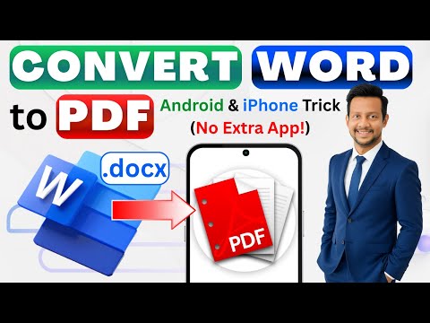 How to Convert DOCX (Word) to PDF on Phone | Android & iPhone Easy Trick