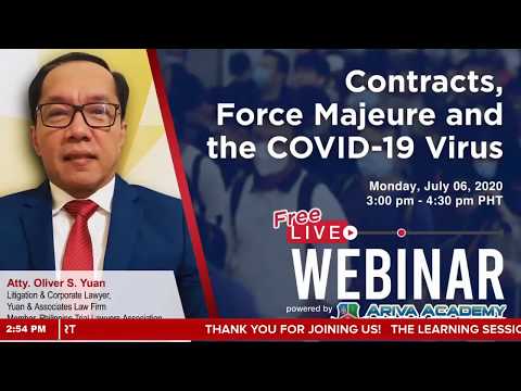 Part 1: Contract, Force Majeure and the COVID-19 Virus | Atty. Oliver Yuan