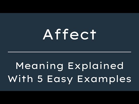 Affect Meaning in English With 5 Example Sentences, Affect Meaning in English