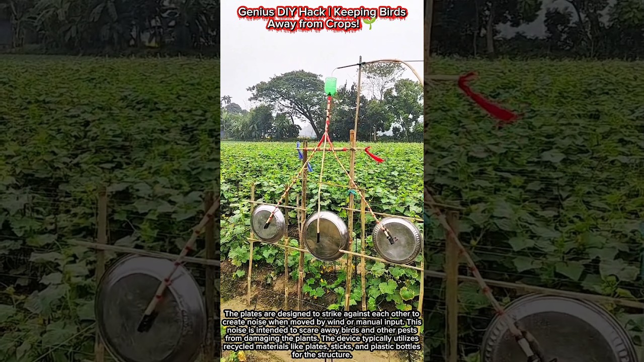 Genius DIY Hack | Keeping Birds Away from Crops! 🌱