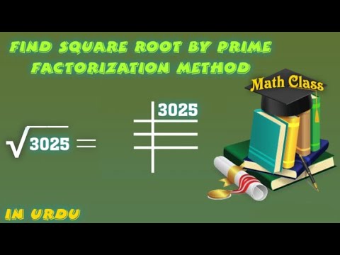 Find Square Root by Prime Factorization Method in Urdu, Square Root of 3025 (√3025)