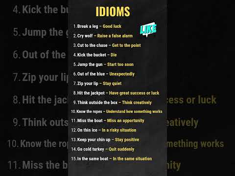 Top 15 idioms and phrases | idoms |phrases | idioms and phrases in english #idioms #phrases #shorts
