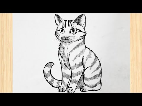 How To Draw A Cat Step by Step 🐈 Cat Drawing Easy