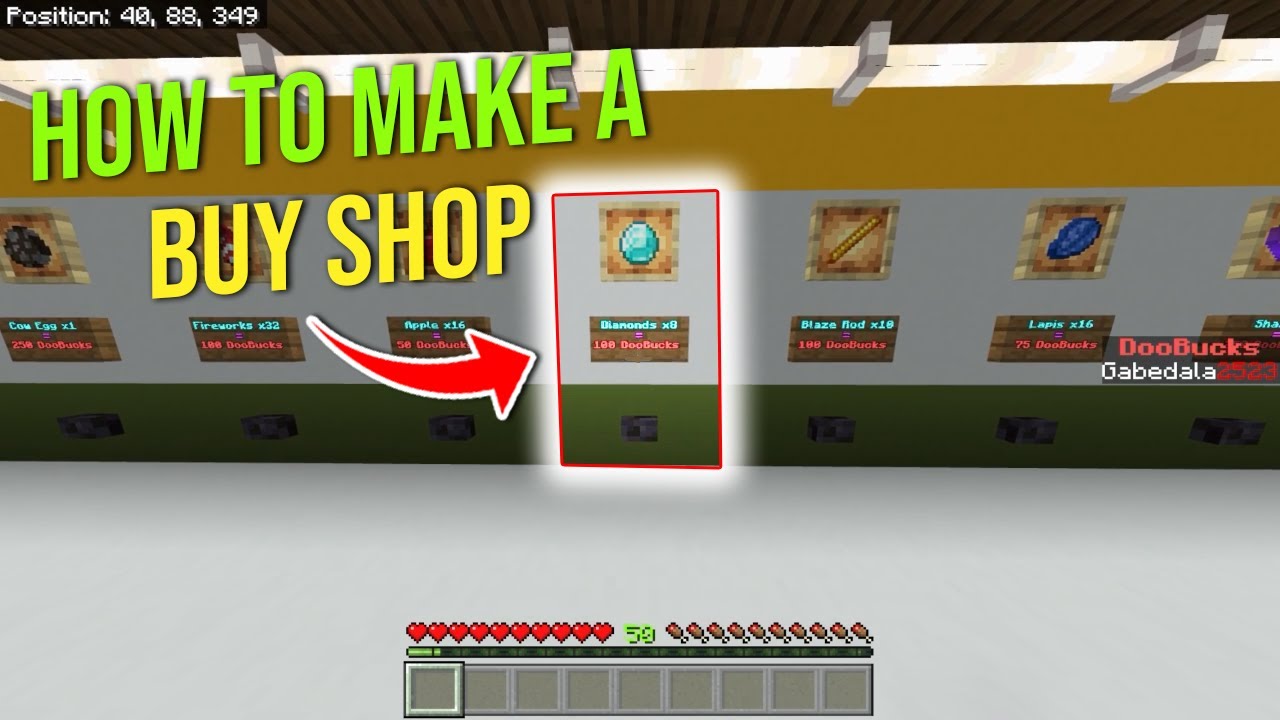 How to Make a Command Block Shop in Minecraft *Bedrock*
