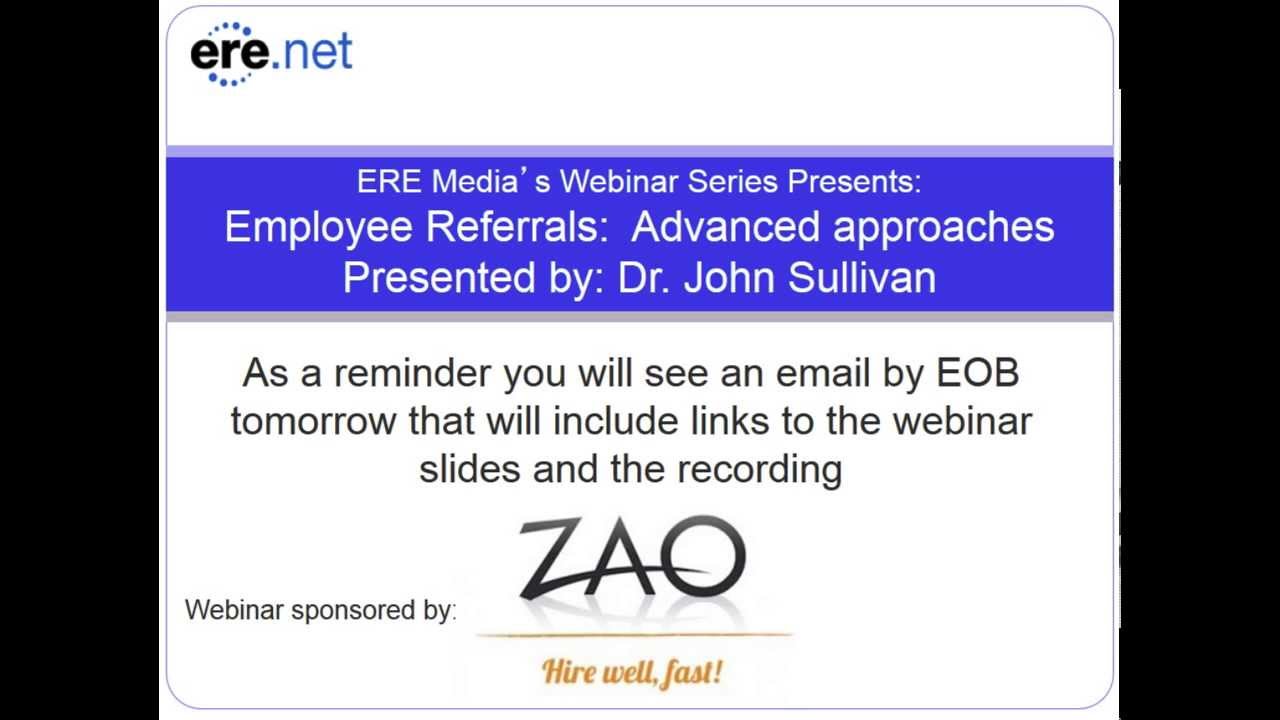 Employee Referrals: Advanced Approaches