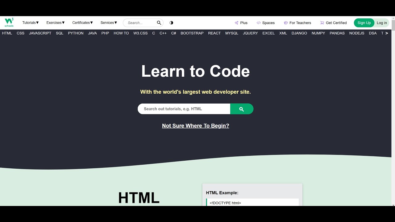 w3schools landing page clone(html, css, JS)