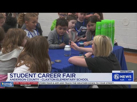 6 Storm Team meteorologist visit student career fair at Claxton Elementary