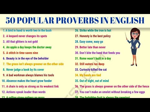50 of the Most Common Proverbs in the English Language