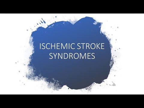 ISCHEMIC STROKE SYNDROMES