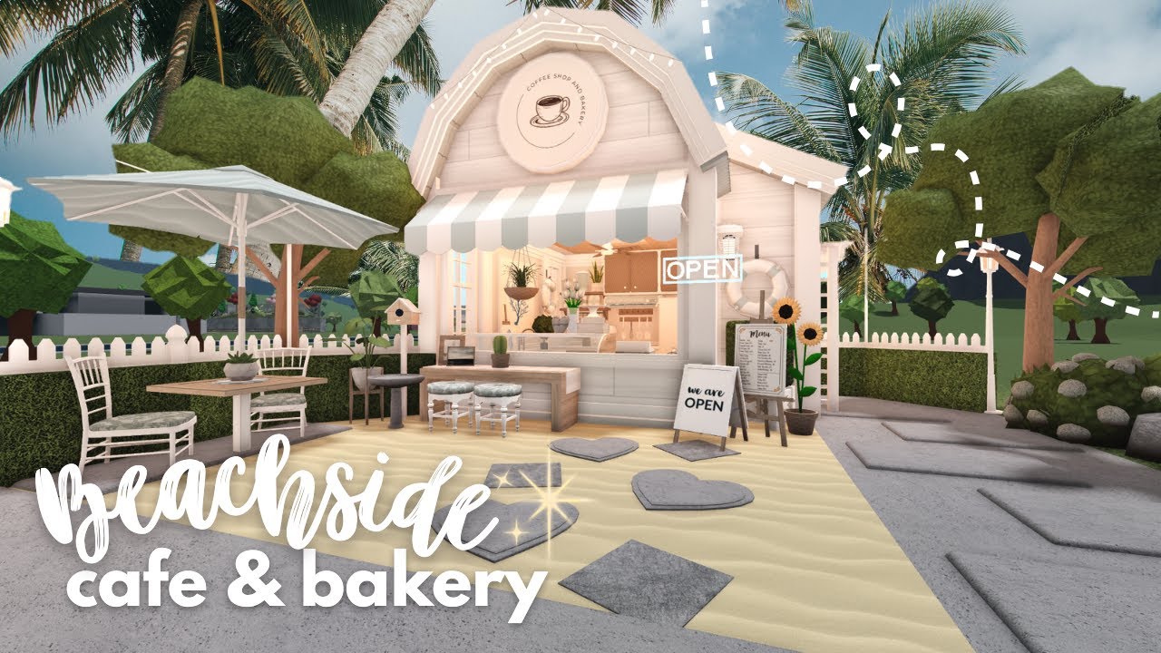 beachside cafe and bakery stand 🥐 bloxburg build tutorial & tour!