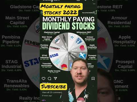Best Monthly paying dividend stocks in 2022 #dividends #stocks2022 #ifb #investingforbeginners