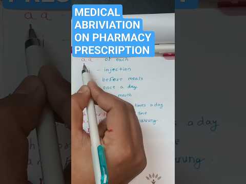 MEDICAL Abbreviation ON PHARMACY PRESCRIPTION#medical !!Part-1