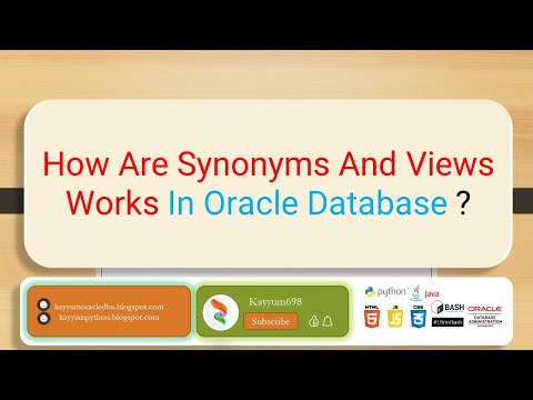Synonyms and Views On Oracle Database ? | Kayyum698 | @kayyum698