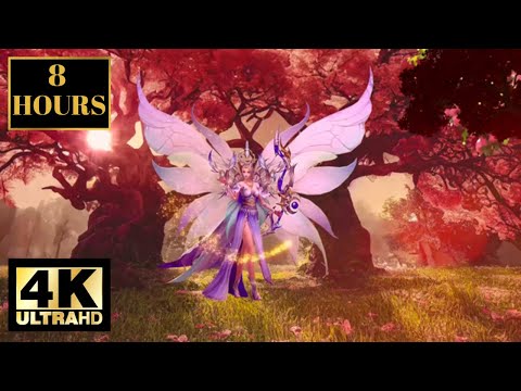 Magic Nature Forest With A Fairy Wallpaper Screensaver Background 4K 8 HOURS Relaxing Music