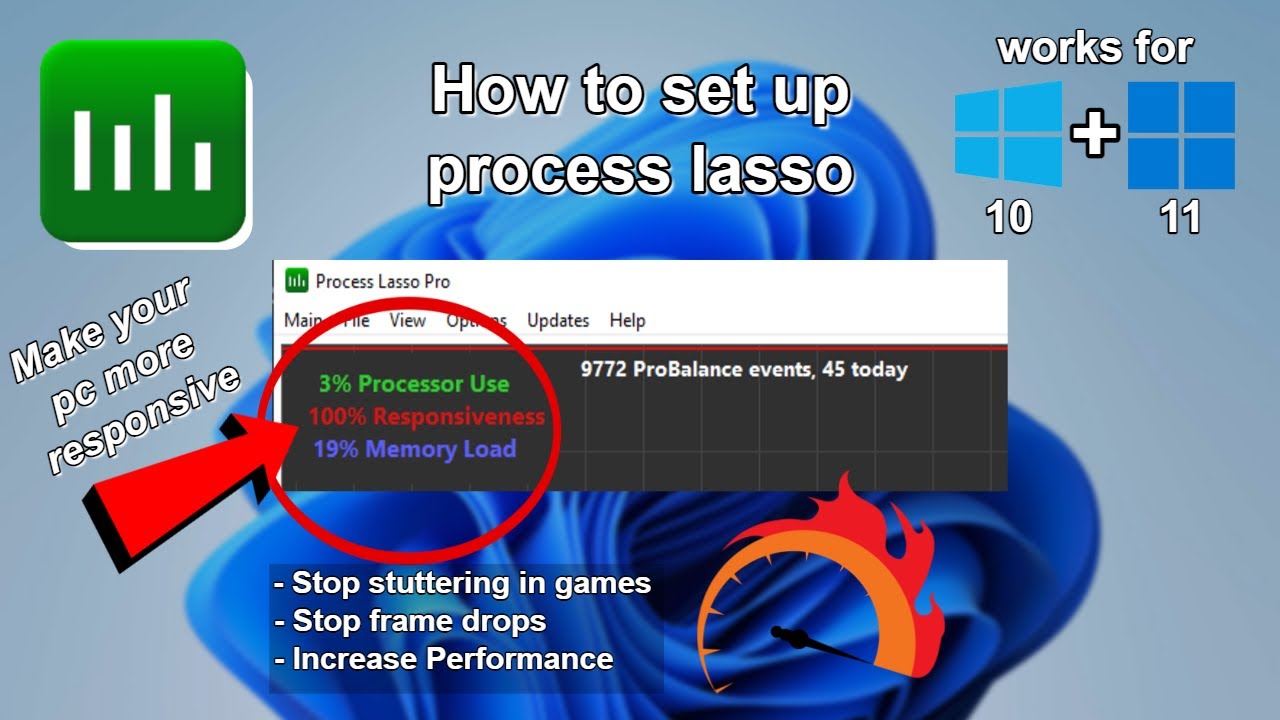 How to set up process lasso for increased system performance