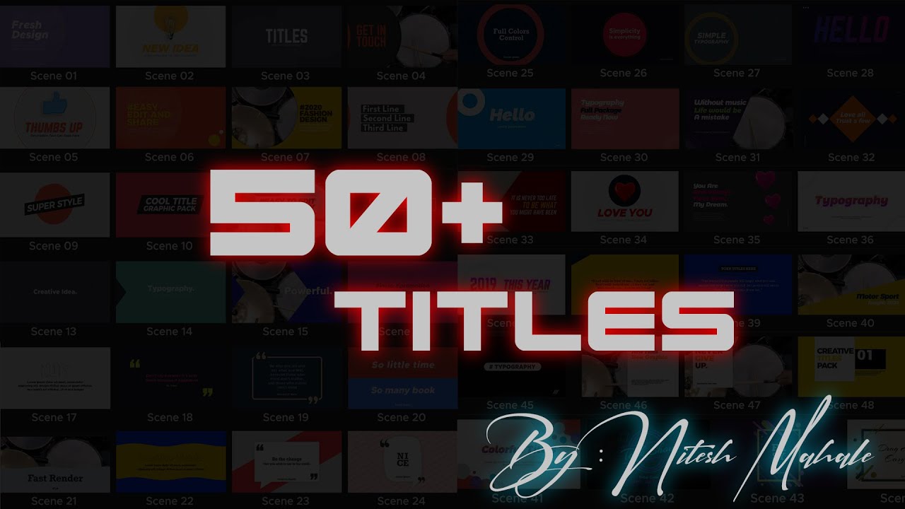 50+ Free Titles for Adobe After Effects Templates