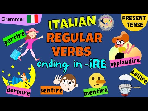 The Present tense of Italian REGULAR VERBS ending in -IRE