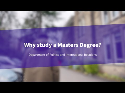 Why study a master's degree?