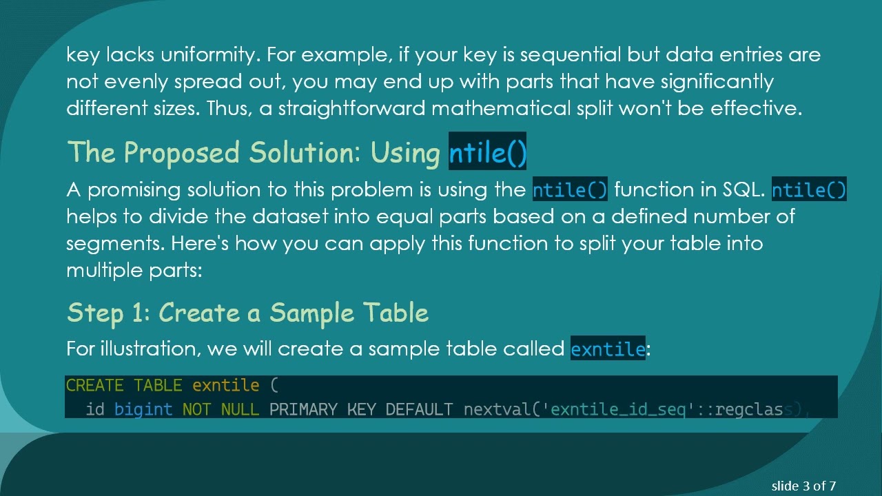 How to Split a PostgreSQL Table into Multiple Parts for Better Performance