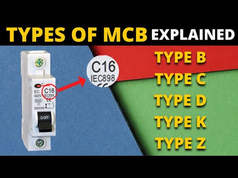 What is the indication of C16 in MCB | Types of MCB | TYPES OF MCB EXPLAINED
