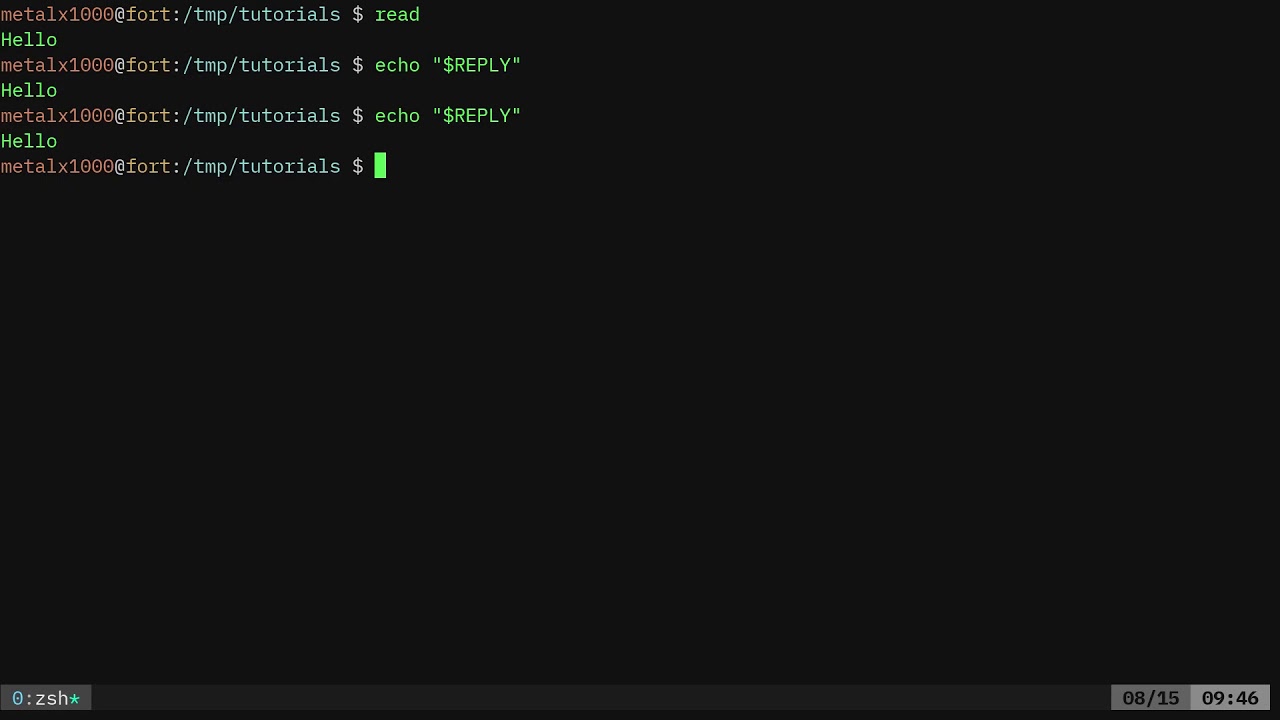 BASH Reply to Read Linux Shell Tutorial