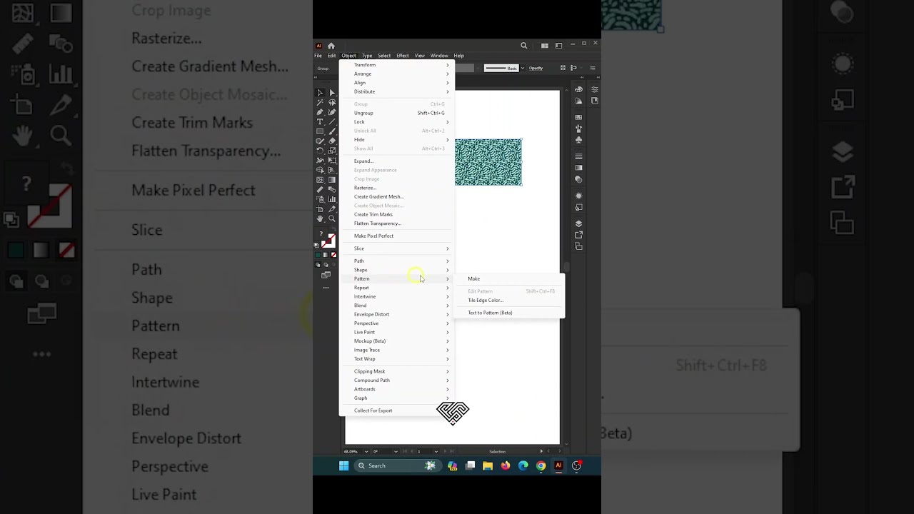 How to Create Seamless Pattern in Illustrator! #gfx #illustrator
